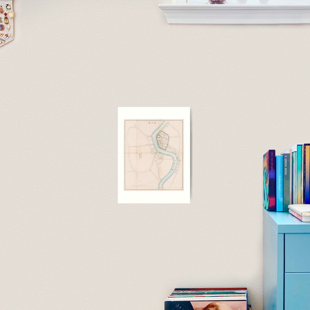 "1875 Siamese travel map showing the Royal Palace, Japanese, Meiji ...