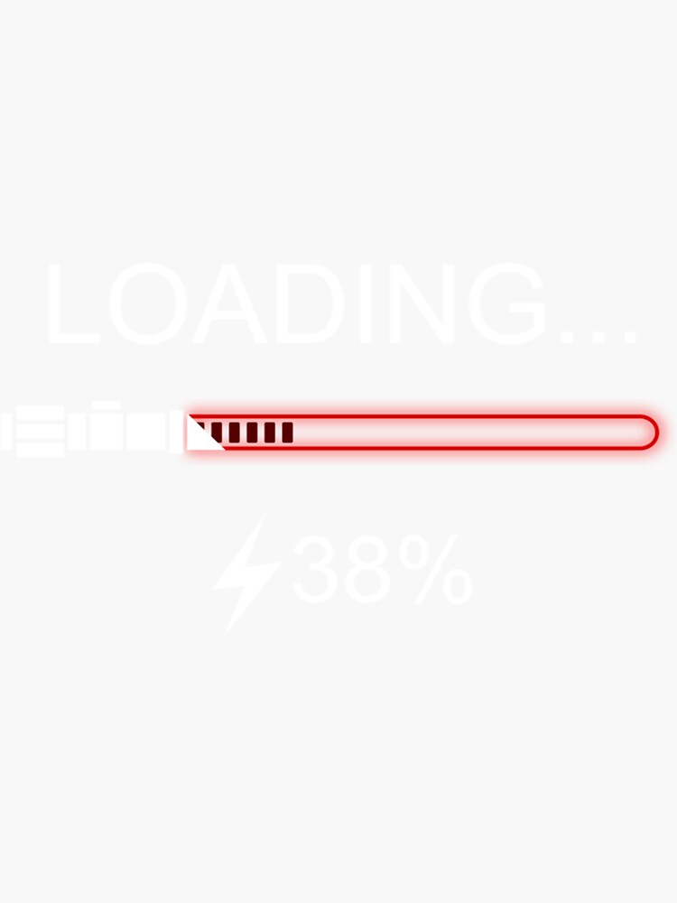 "Lightsaber loading Essential ." Sticker by robinsonhan | Redbubble