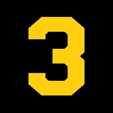 "Number 3, Yellow three, Sports number 3" Kids T-Shirt for Sale by ...