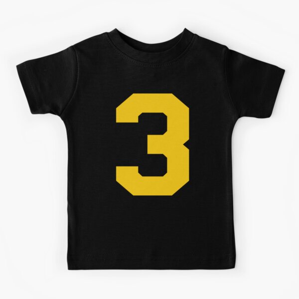 "Number 3, Yellow three, Sports number 3" Kids T-Shirt for Sale by ...