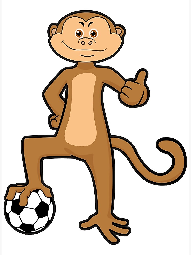 "Monkey at Sports with Soccer ball " Poster for Sale by uocquan1991 ...