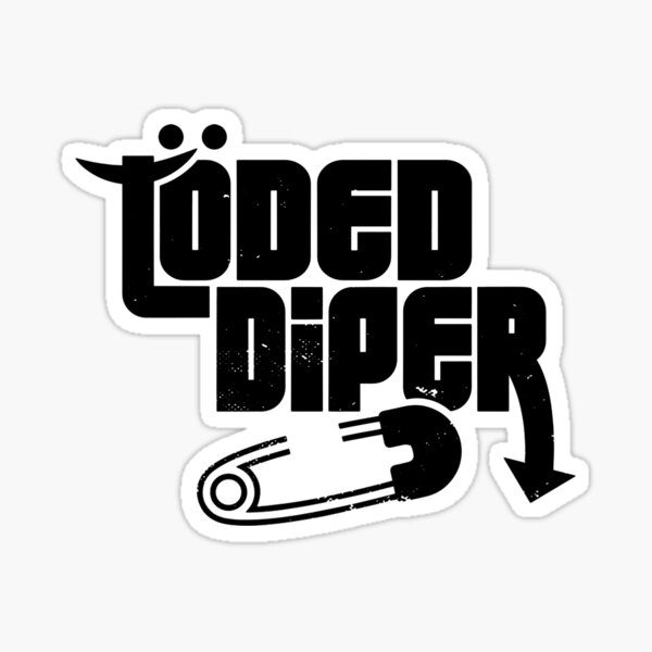 "Funny Loded Diper Parents black" Sticker by GREGORY-SHOE | Redbubble