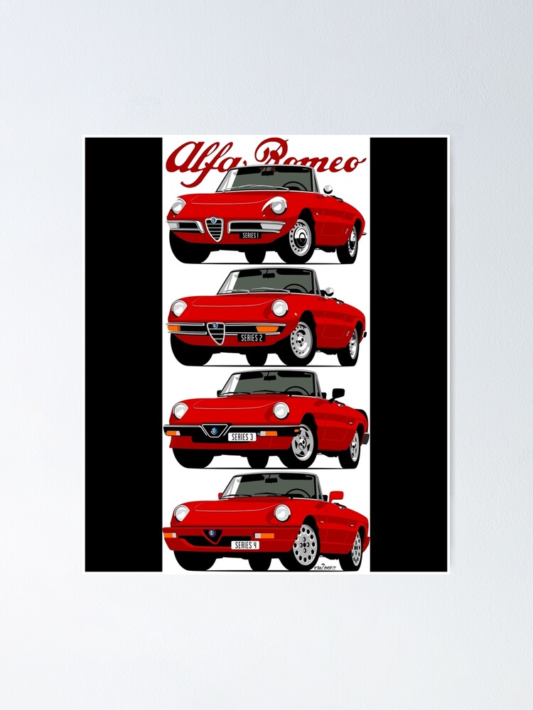 "Alfa Romeo Spider evolution Poster" Poster for Sale by strawberryw ...