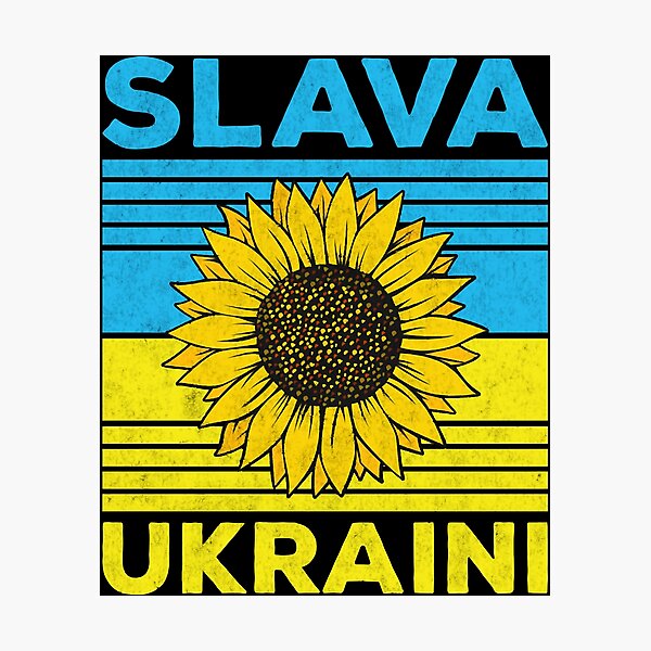 "Slava Ukraini - Support Ukraine - Free Ukraine" Photographic Print by ...
