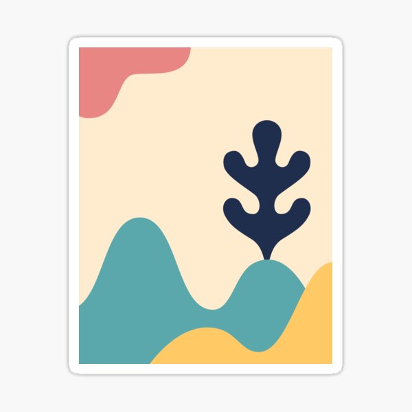 "Minimalist Aesthetic Hand Illustration" Sticker by Boutiquy | Redbubble