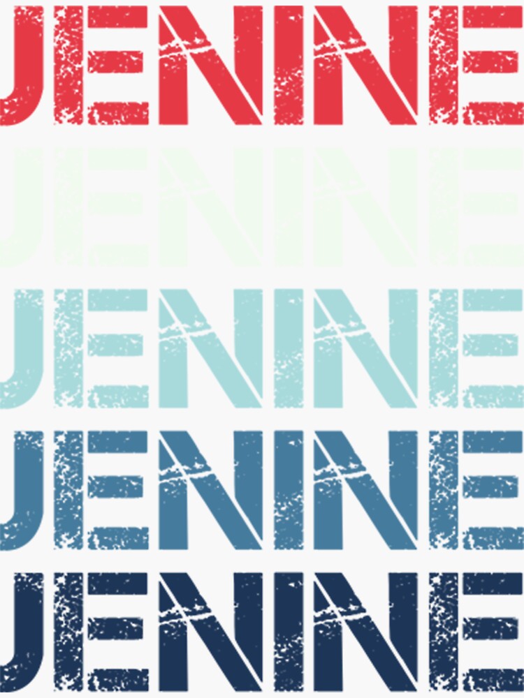 "Jenine Classic Vintage Retro Name" Sticker for Sale by NicholasDagmar ...
