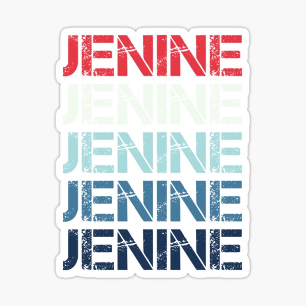 "Jenine Classic Vintage Retro Name" Sticker for Sale by NicholasDagmar ...