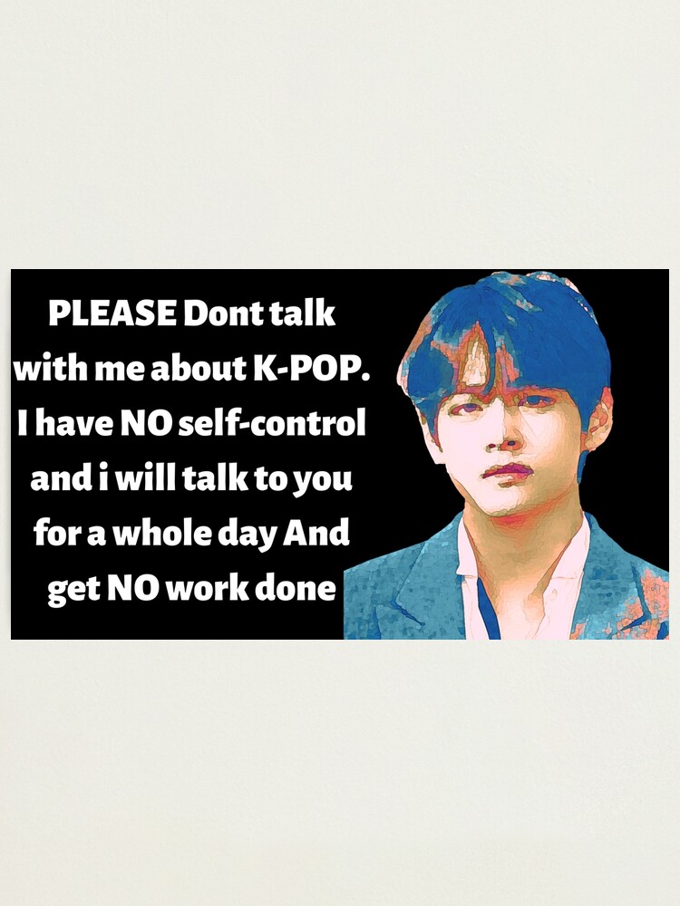 "BTS V Meme" Photographic Print for Sale by Sugalybubble | Redbubble