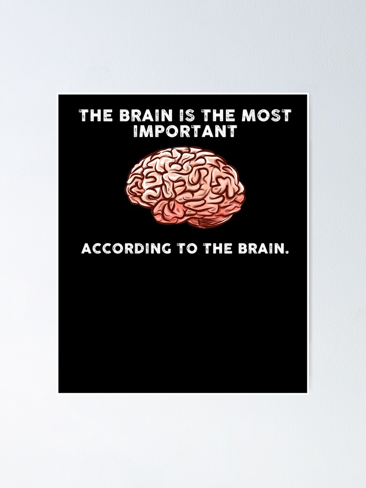 "Neuroscience Puns Brain Most Important Organ" Poster for Sale by ...