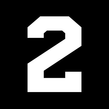 "Number 2, White two, Sports number 2" Poster for Sale by TheCultStuff ...