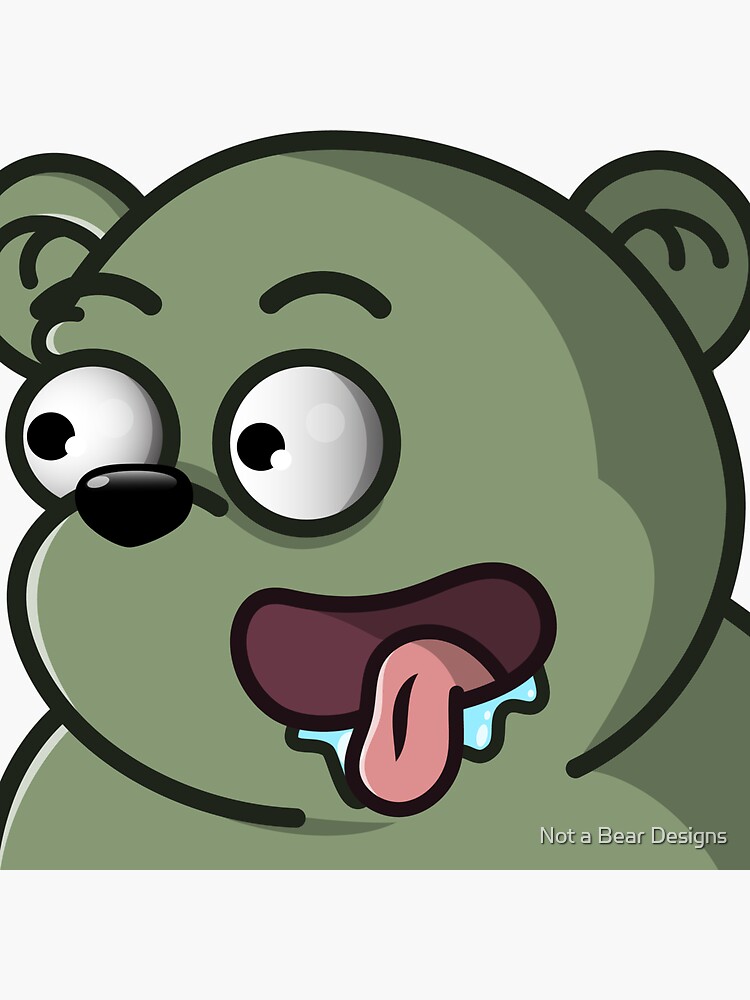 "Drool Bear" Sticker by Nafburger | Redbubble