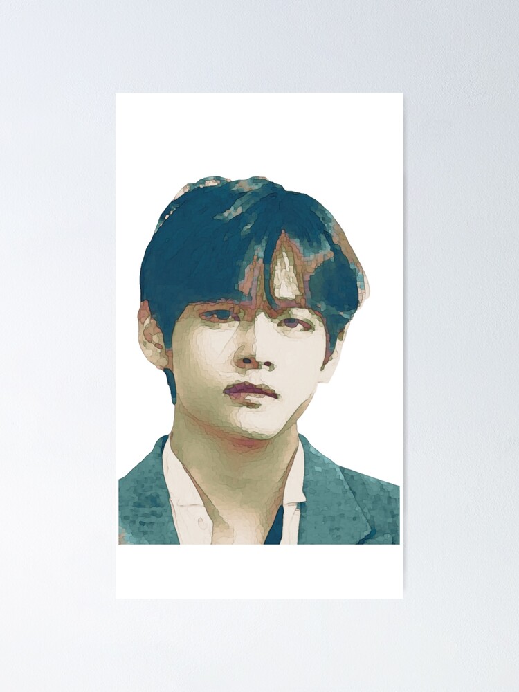 "BTS V Drawing potrait" Poster for Sale by Sugalybubble | Redbubble