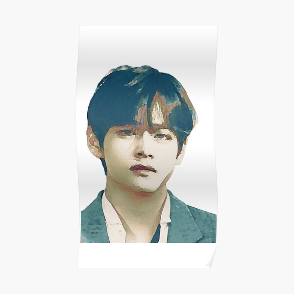 "BTS V Drawing potrait" Poster for Sale by Sugalybubble | Redbubble