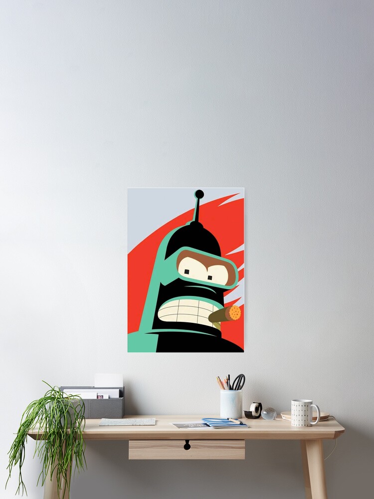 "Futurama Bender Art" Poster for Sale by JanRezny | Redbubble