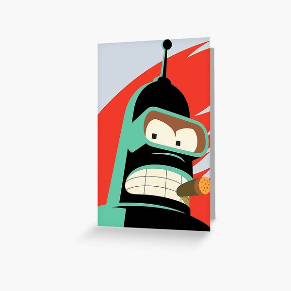 "Futurama Bender Art" Greeting Card by JanRezny | Redbubble