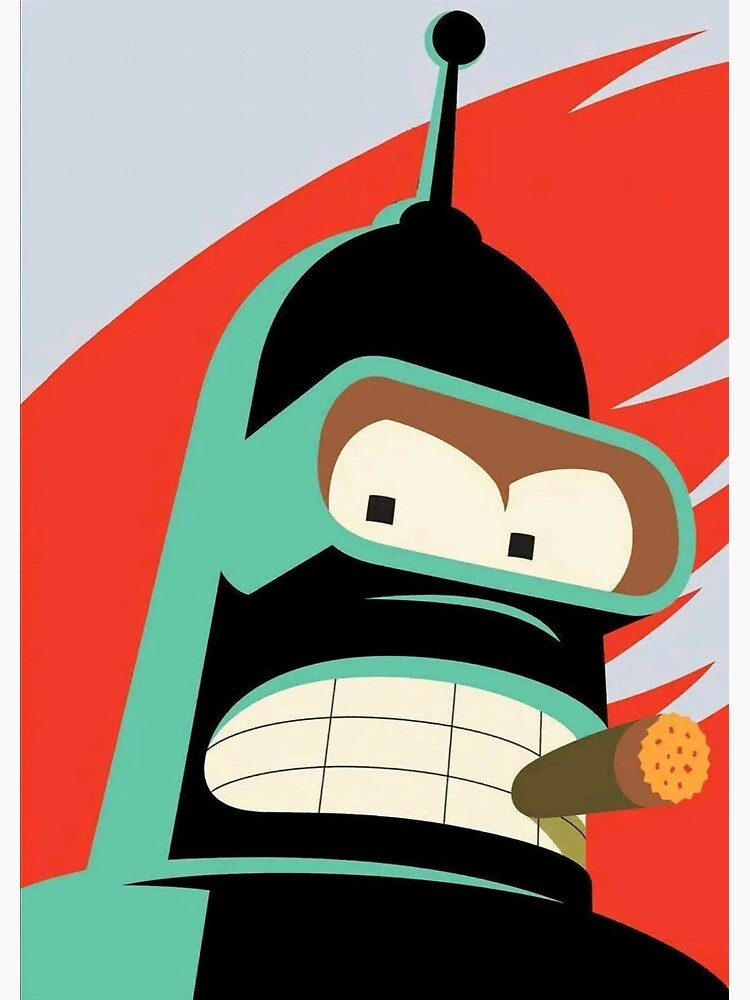 "Futurama Bender Art" Sticker by JanRezny | Redbubble