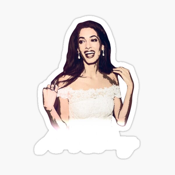 "Amal Clooney is a red carpet star shirt Essential" Sticker by ...