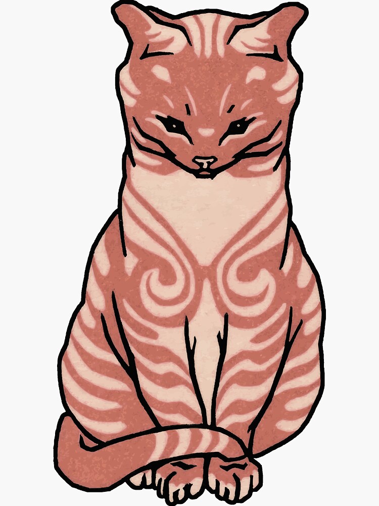 "Sitting Cat" Sticker by prohotshot | Redbubble