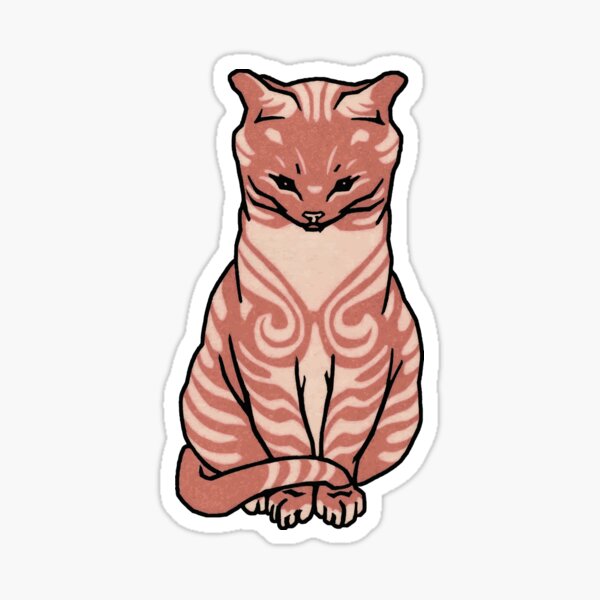 "Sitting Cat" Sticker by prohotshot | Redbubble