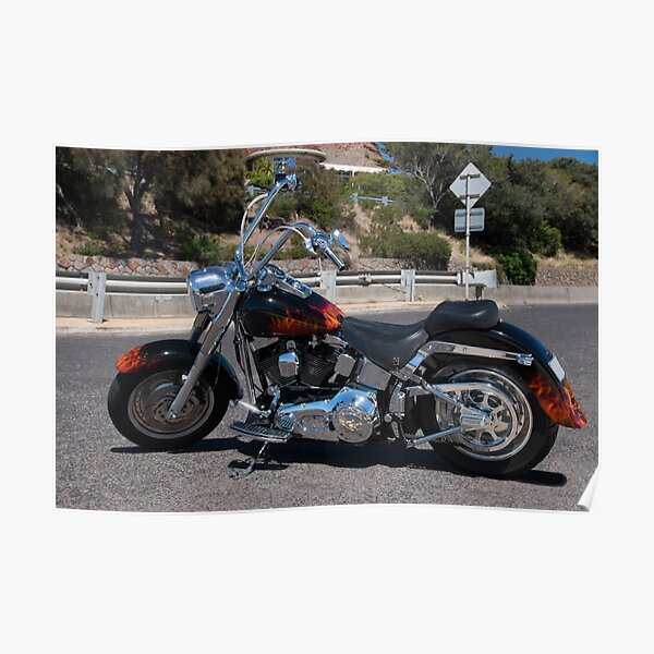 Póster «Harley Davidson Fatboy» de JBilling | Redbubble