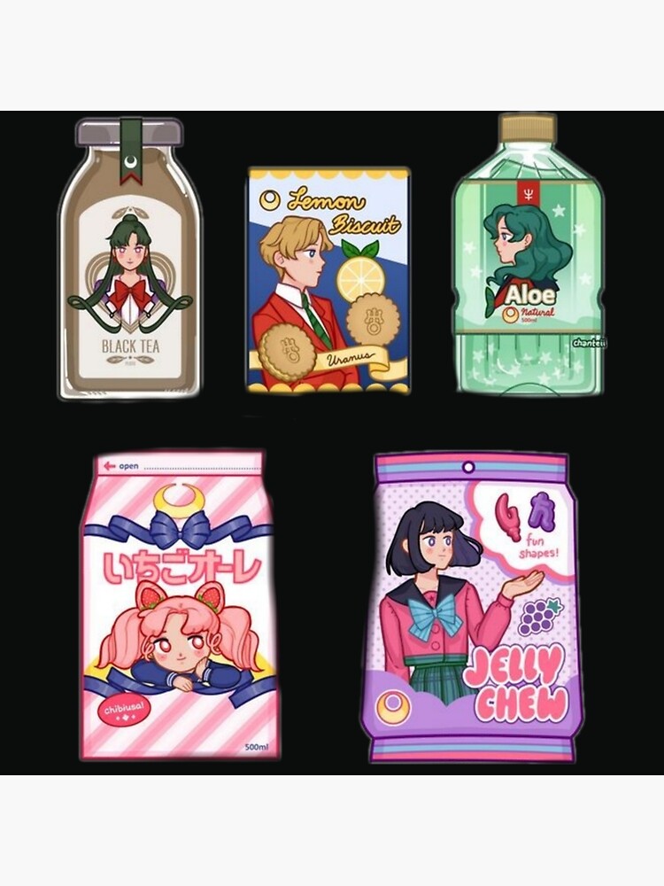 " AESTHETIC DRINKS AND FOOD STICKERS PACK IN ONE " Poster by ANIHOME ...