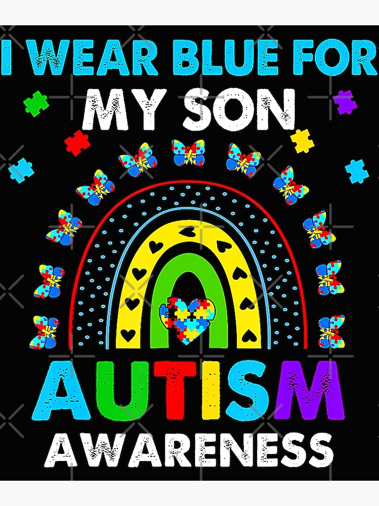 Lámina fotográfica «Rainbow Me pongo azul para mi hijo Conciencia del ...