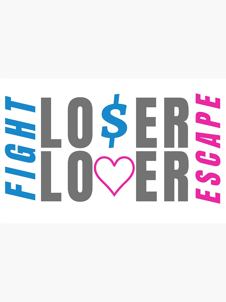 "LOSER LOVER - FIGHT OR ESCAPE ALBUM DESIGN " Sticker by luuuuna ...