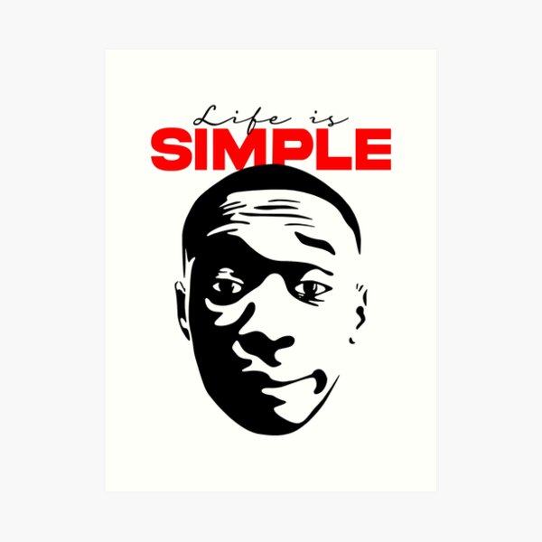 "Vintage Style Art The Mouse Khaby Lame Life Is Simple" Art Print for ...