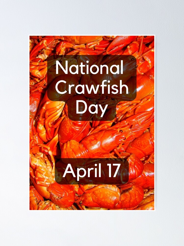 "National Crawfish Day April 17" Poster for Sale by brady4415 | Redbubble