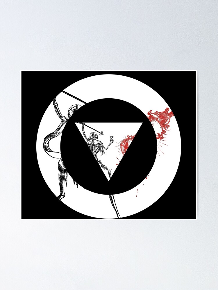 "Encircled Triangle Blackbeard Pirate Flag Reimagined White Background ...