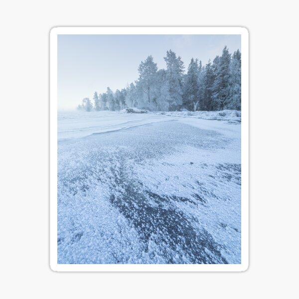"Frozen lake landscape" Sticker for Sale by Juhku | Redbubble