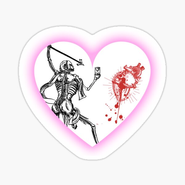 "Glowing Pink Heart Blackbeard Pirate Flag Reimagined White Background ...