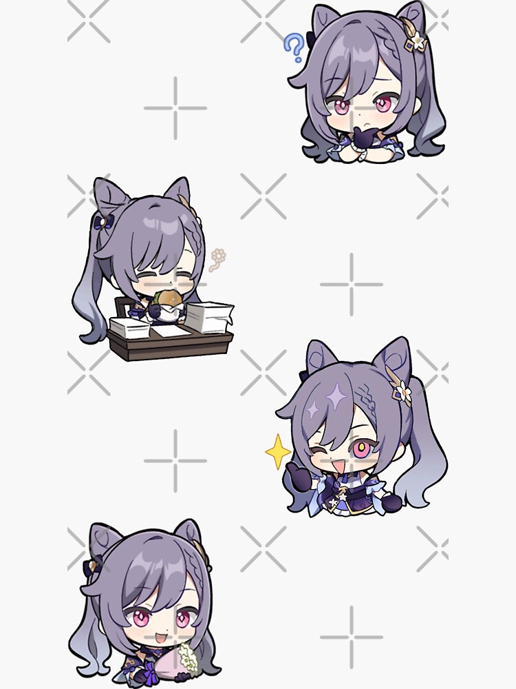 "Keqing Chibi Genshin Impact" Sticker for Sale by LokittyLevi | Redbubble