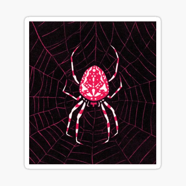 "Spider in a web" Sticker by prohotshot | Redbubble