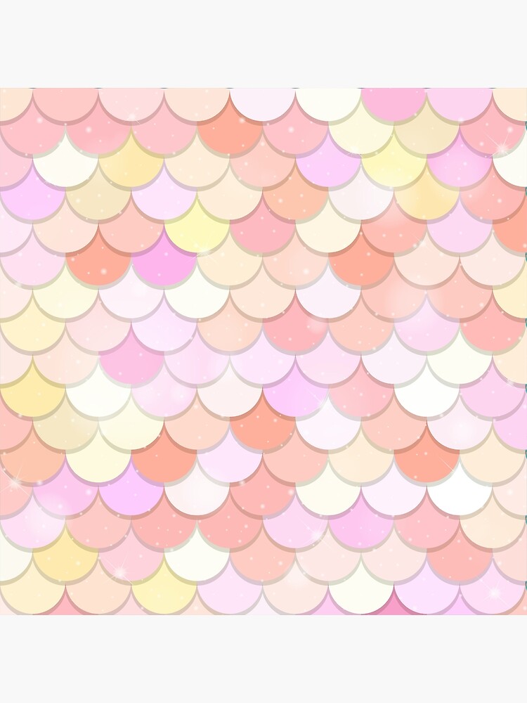 "Pastel Salmon-Pink Mermaid Pattern " Poster for Sale by blackpensieve ...