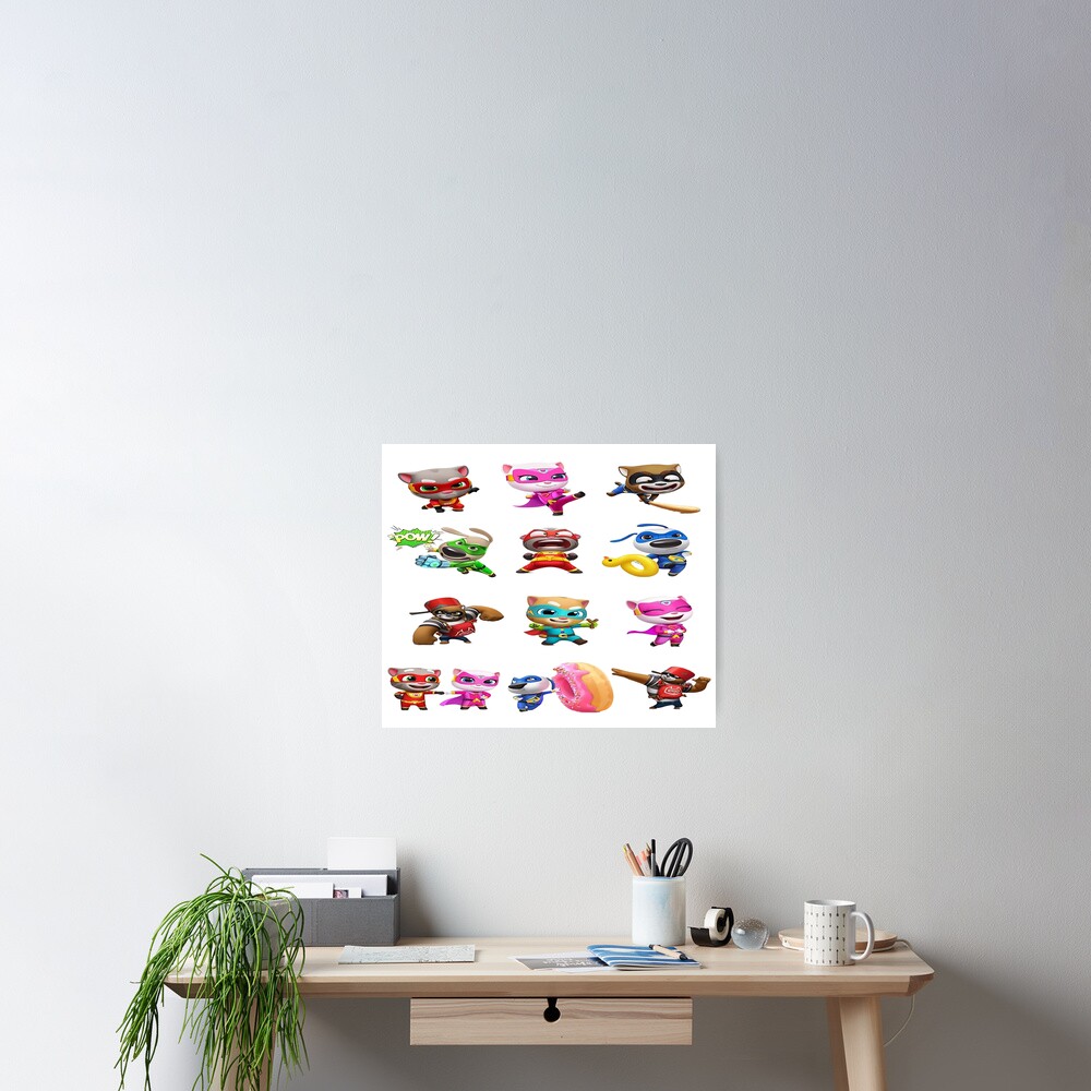 "Talking Tom Heroes" Poster for Sale by Parkid-s | Redbubble