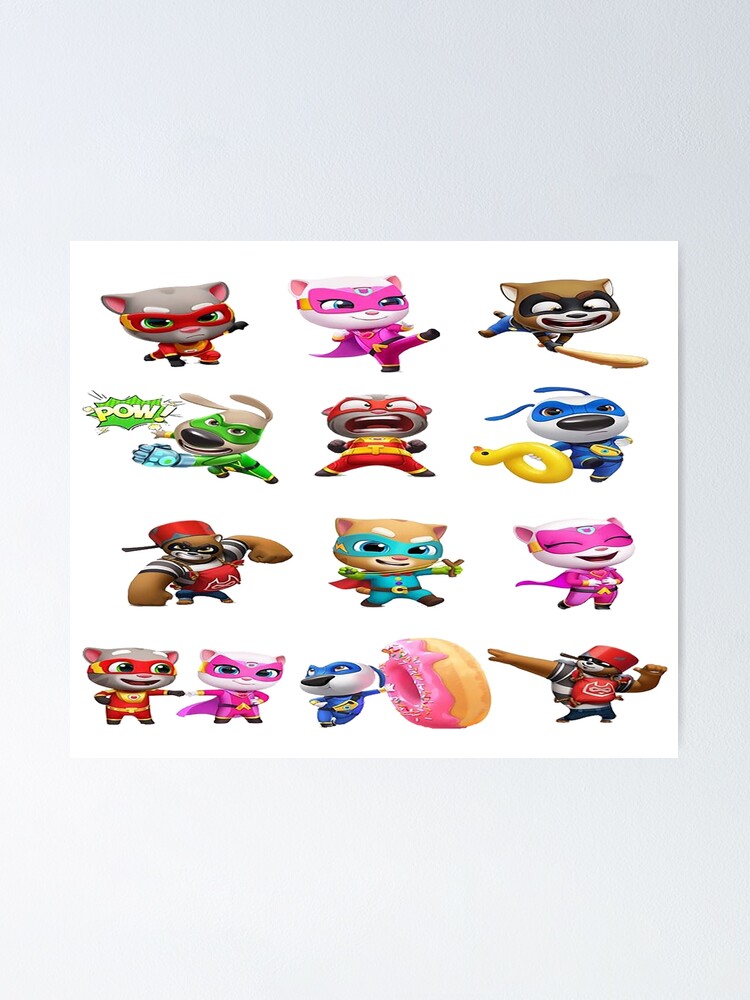 "Talking Tom Heroes" Poster for Sale by Parkid-s | Redbubble