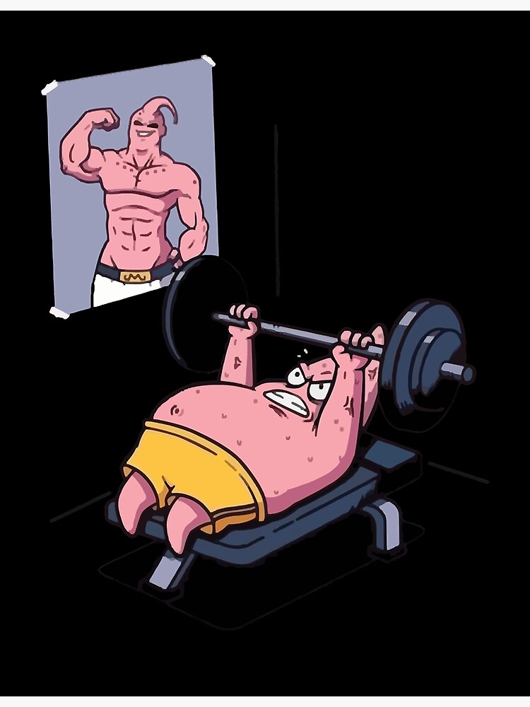 "Majin Buu vs Patrick - Funny Motivational Gym" Poster for Sale by ...