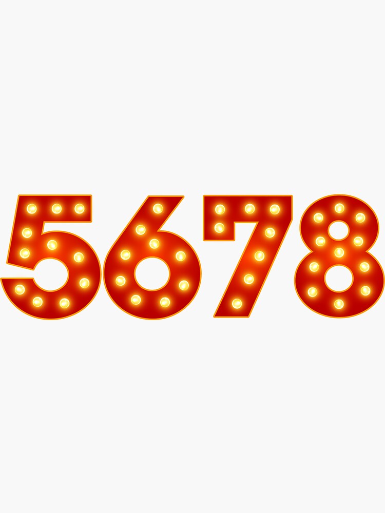 "5678" Sticker for Sale by LiToDesignCo | Redbubble