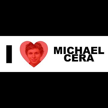 "i heart michael cera Poster" Sticker for Sale by cbaron4501g | Redbubble