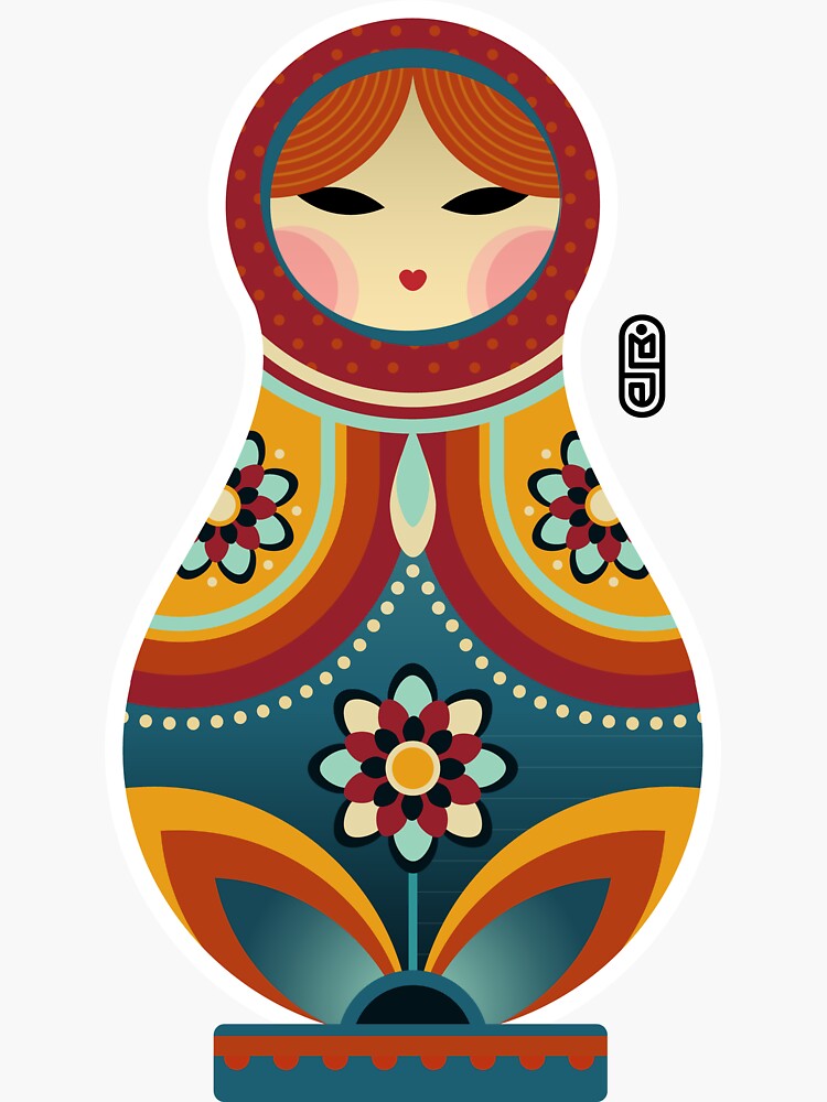 "Matryoshka Doll" Sticker by arknstone | Redbubble