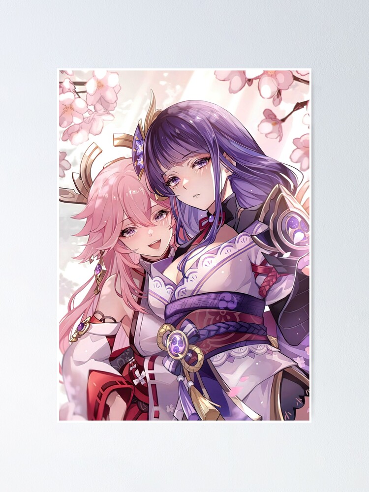 "Yae Miko and Baal" Poster for Sale by AnimeLifesss | Redbubble