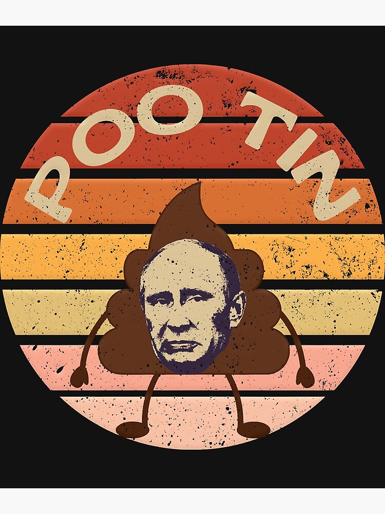 "Vladimir Poo tin funny joke retro - pootin retro vintage Sticker ...