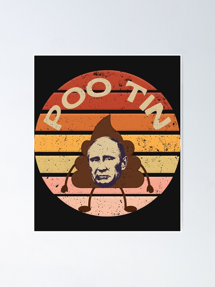 "Vladimir Poo tin funny joke retro - pootin retro vintage Sticker ...