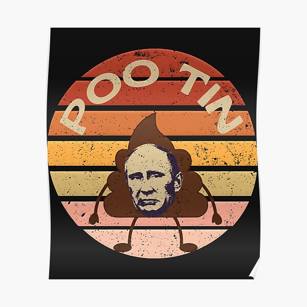 "Vladimir Poo tin funny joke retro - pootin retro vintage Sticker ...
