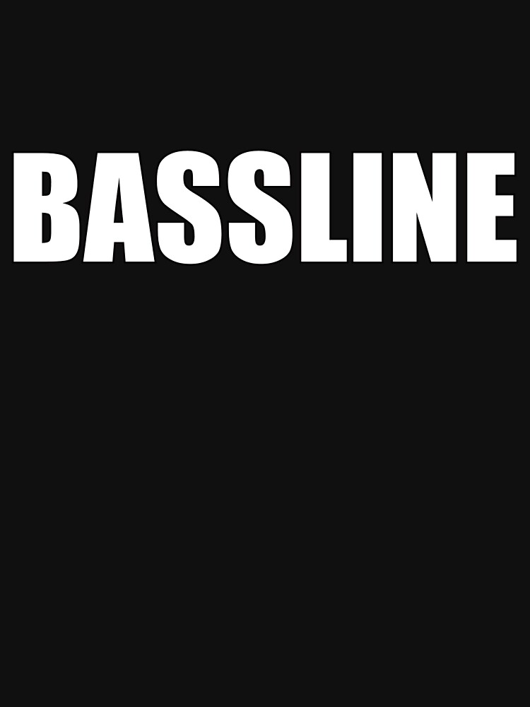 "Bassline White" T-shirt for Sale by yober | Redbubble | bassline t ...