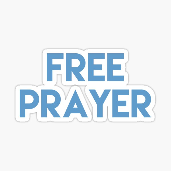"Free Prayer" Sticker for Sale by Craighedges1 | Redbubble