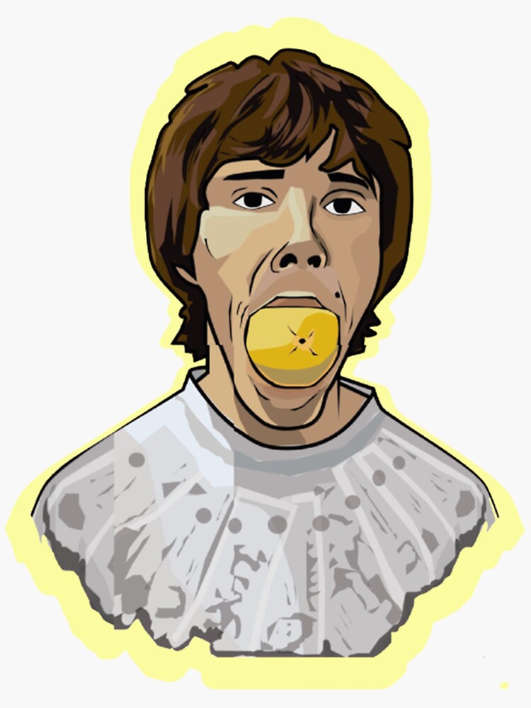 "Ian Brown The Stone Roses Lemon Blackpool 1989 Bust " Sticker by ...