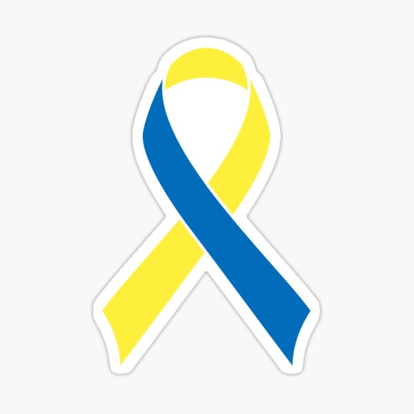 "Ukraine Flag Pocket Ribbon Ukrainian Flag Support" Sticker by DAVIDrz ...