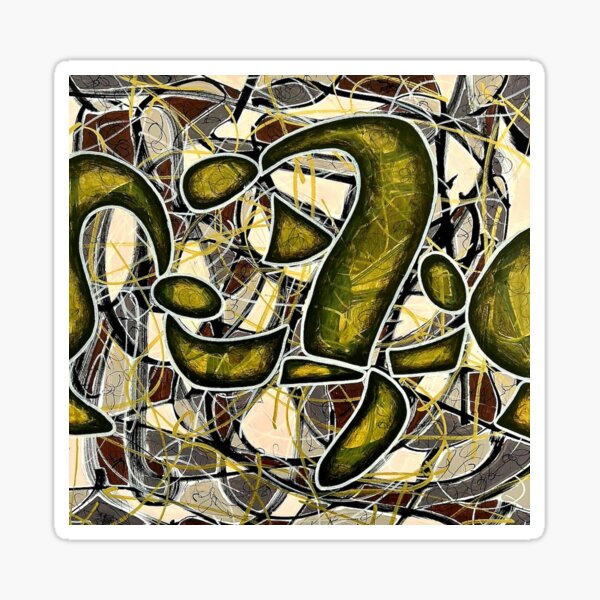 "Abstract war acrylic painting " Sticker by LukjanovArt | Redbubble